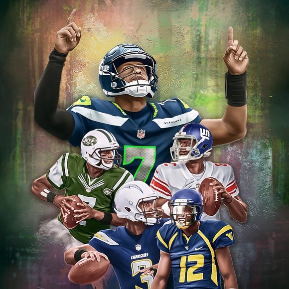 Black Digital Art | Art | Geno Smith Oil Painting By Wayne Flint | Poshmark